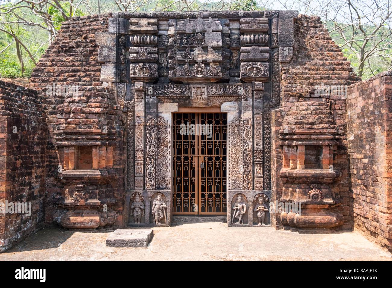 Details of entrance to the main shrine of Monastery no 1 at the ...