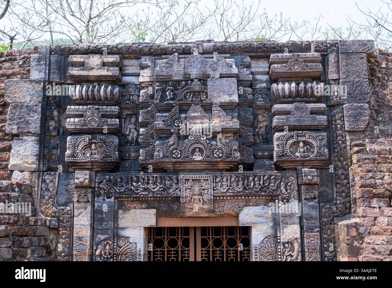 Details of entrance to the main shrine of Monastery no 1 at the ...