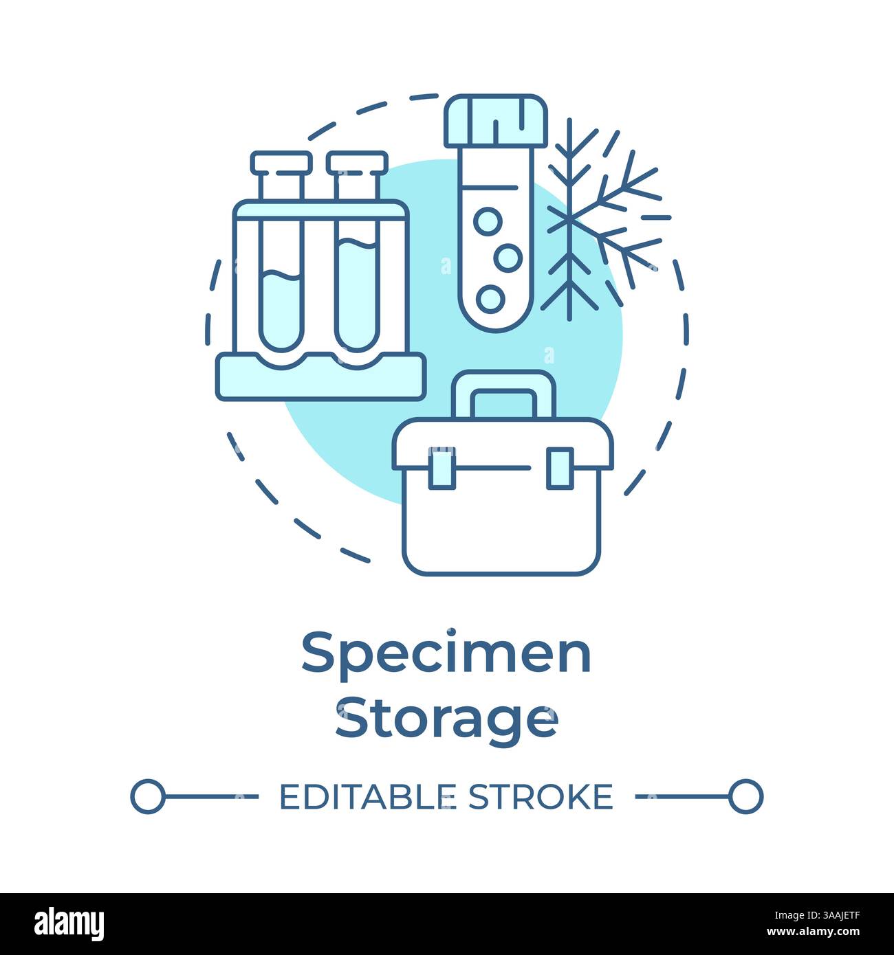 Specimen storage soft blue concept icon Stock Vector Image & Art - Alamy