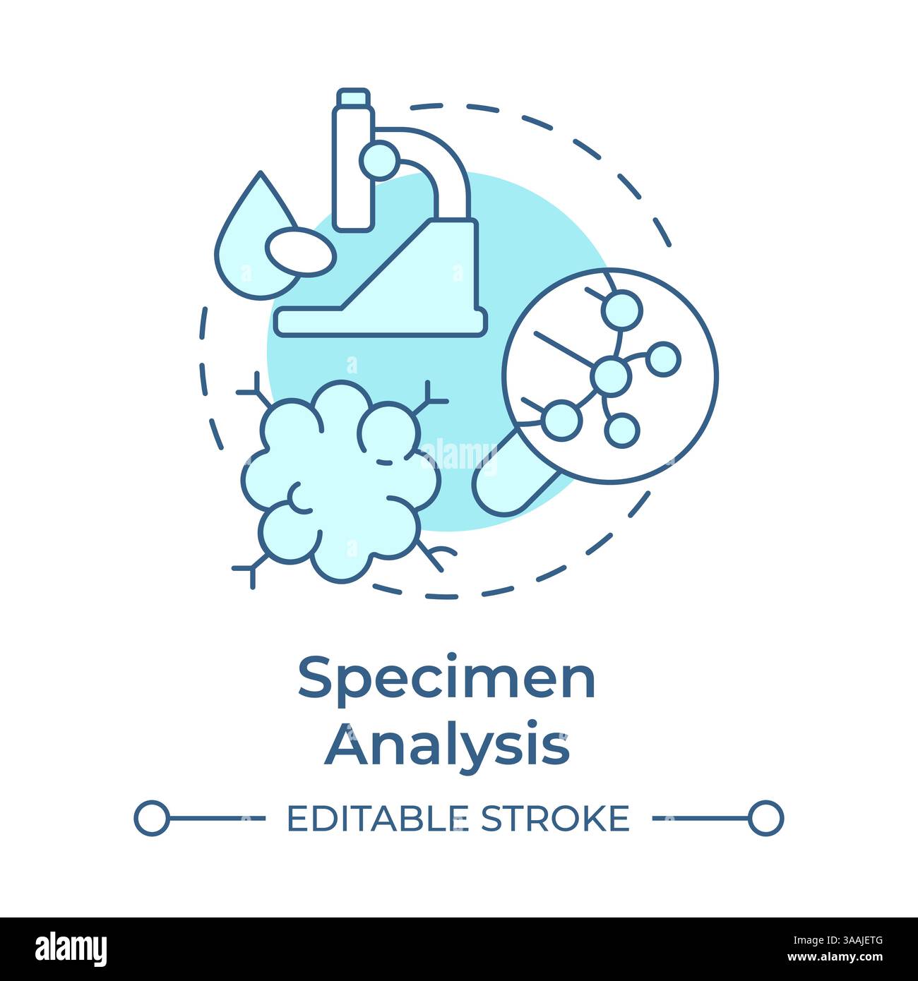 Specimen analysis soft blue concept icon Stock Vector Image & Art - Alamy