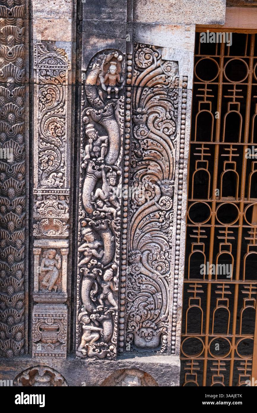 Details of entrance to the main shrine of Monastery no 1 at the ...