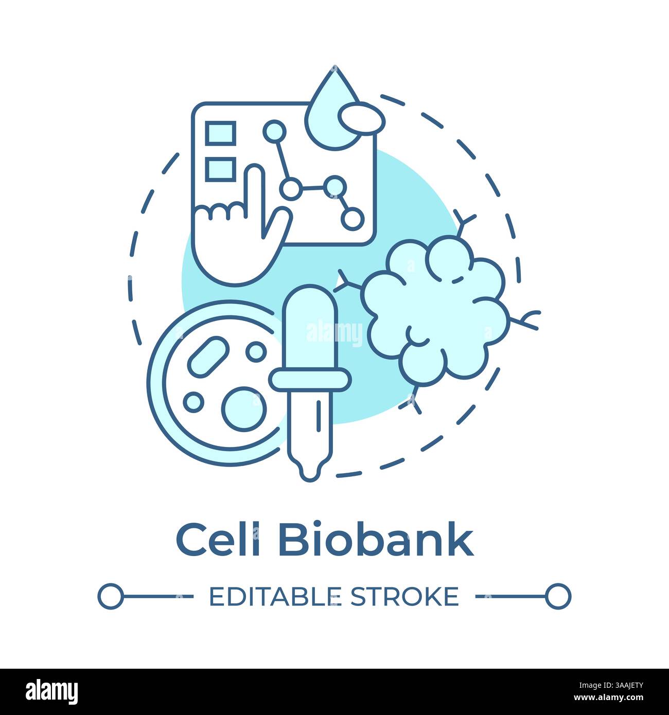 Cell biobanks soft blue concept icon Stock Vector Image & Art - Alamy