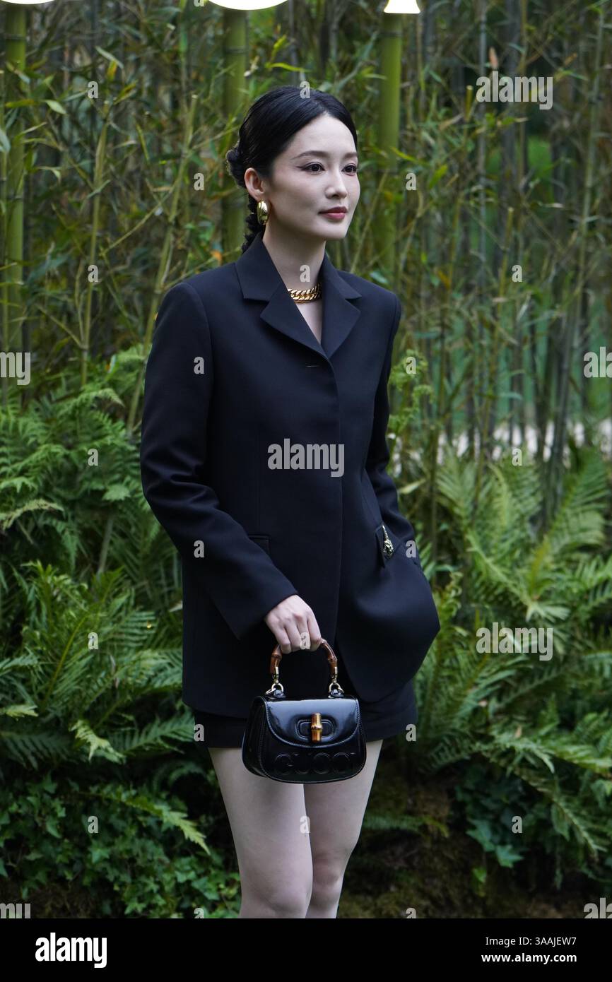 Chinese actress Li Qin attends an activity in Shanghai, China, 28 March ...