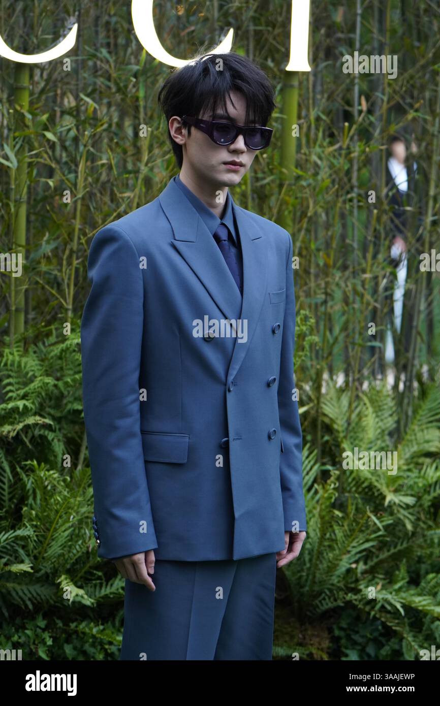 Chinese actor and singer Zhou Yiran attends an activity in Shanghai ...