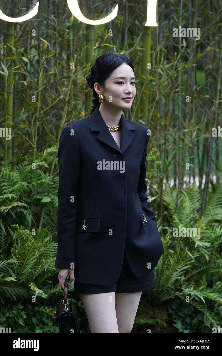 Chinese actress Li Qin attends an activity in Shanghai, China, 28 March ...
