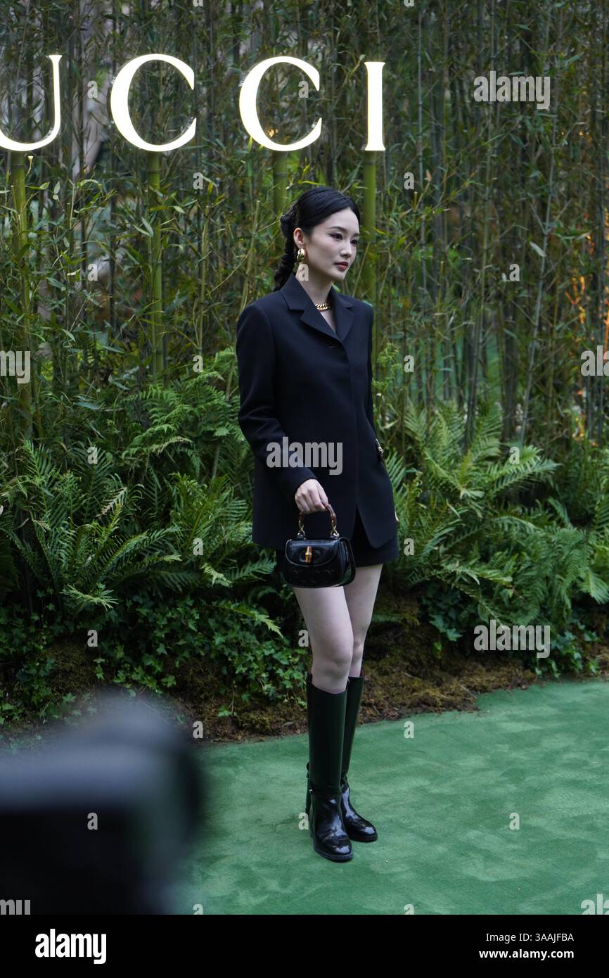 Chinese actress Li Qin attends an activity in Shanghai, China, 28 March ...