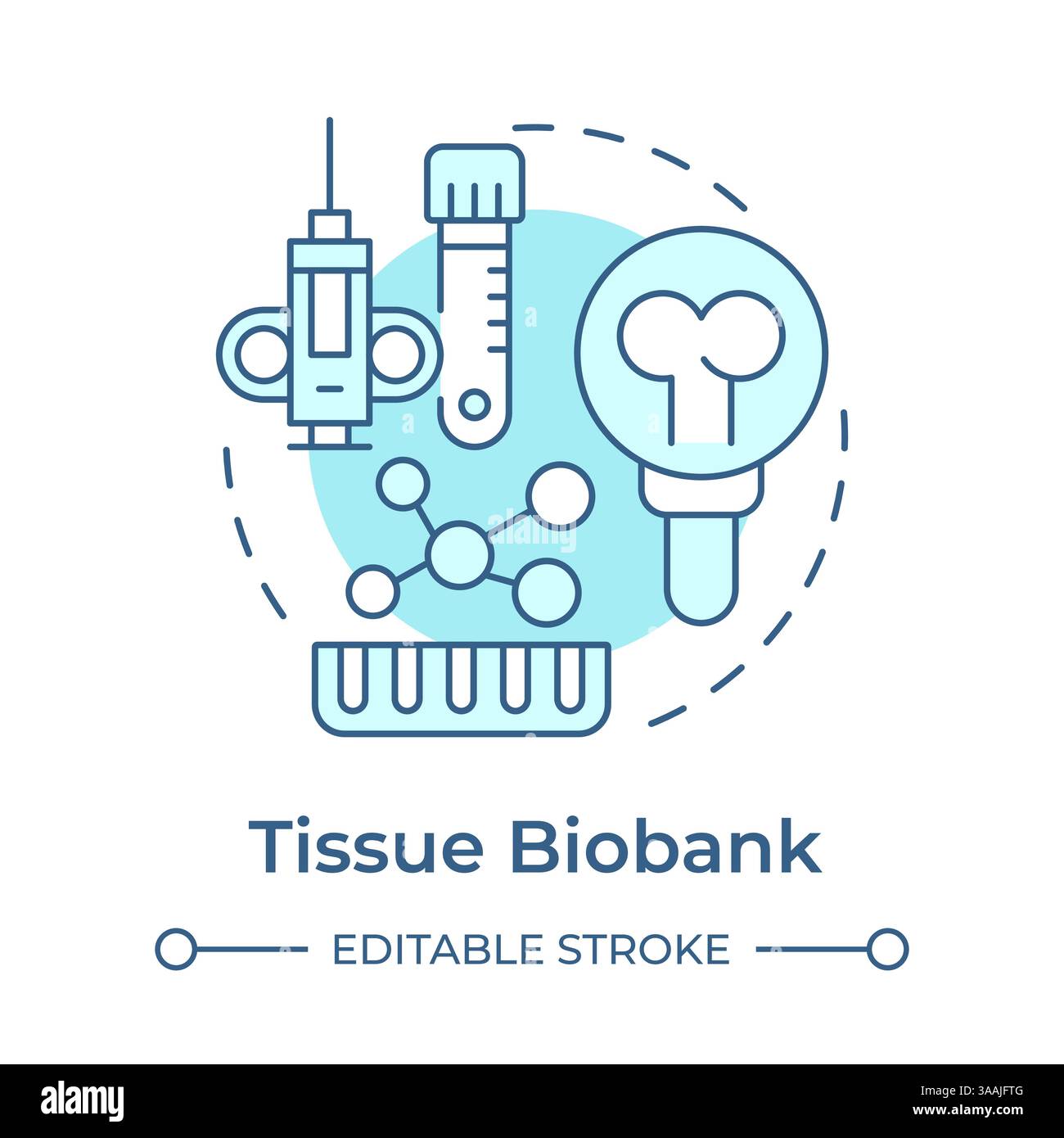 Tissue biobank soft blue concept icon Stock Vector Image & Art - Alamy