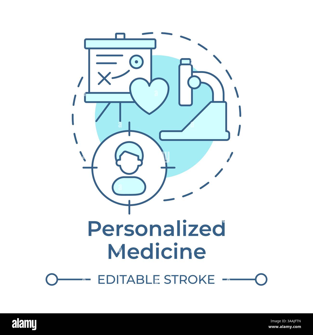 Personalized medicine soft blue concept icon Stock Vector Image & Art ...