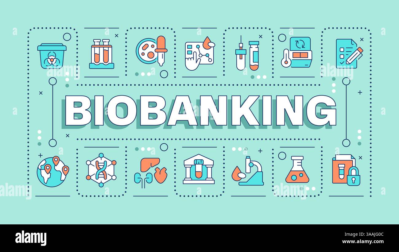 Biobanking green word concept Stock Vector Image & Art - Alamy