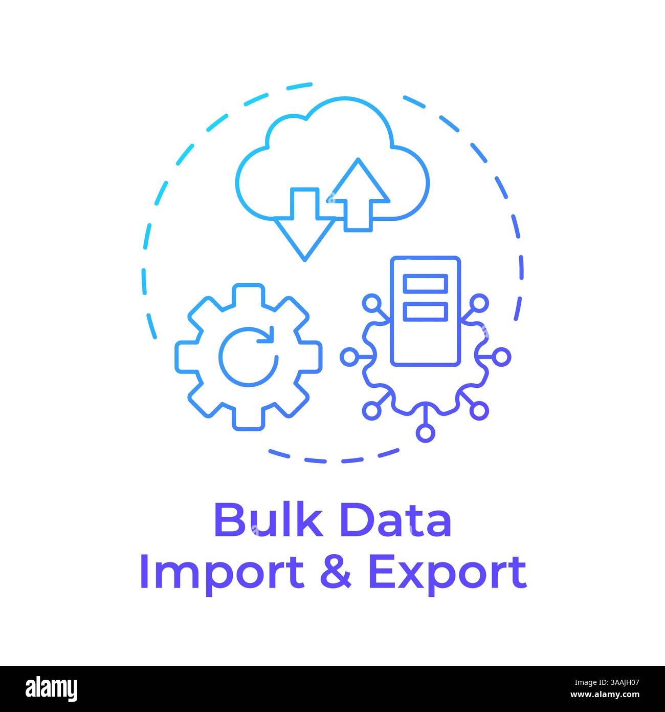 Bulk data import and export blue gradient concept icon Stock Vector ... Bulk data import and export blue gradient concept icon Stock Vector ...