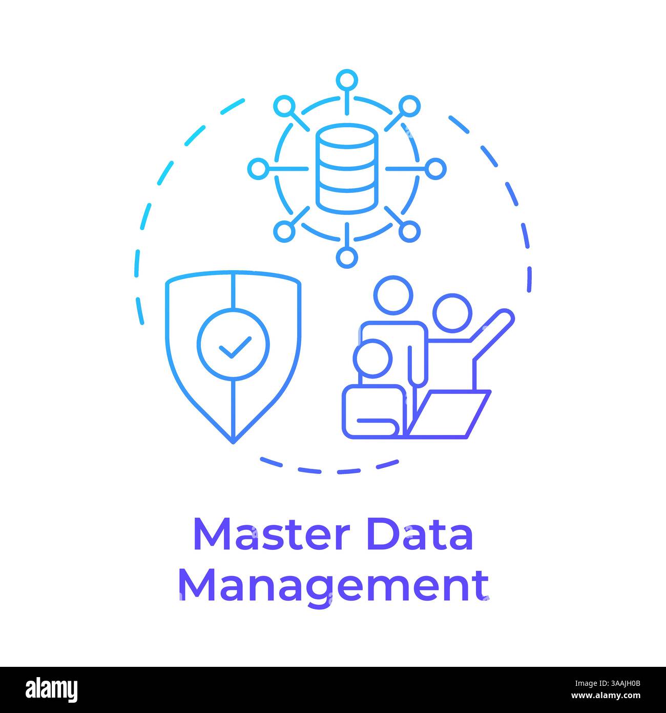 Master data management blue gradient concept icon Stock Vector Image ...