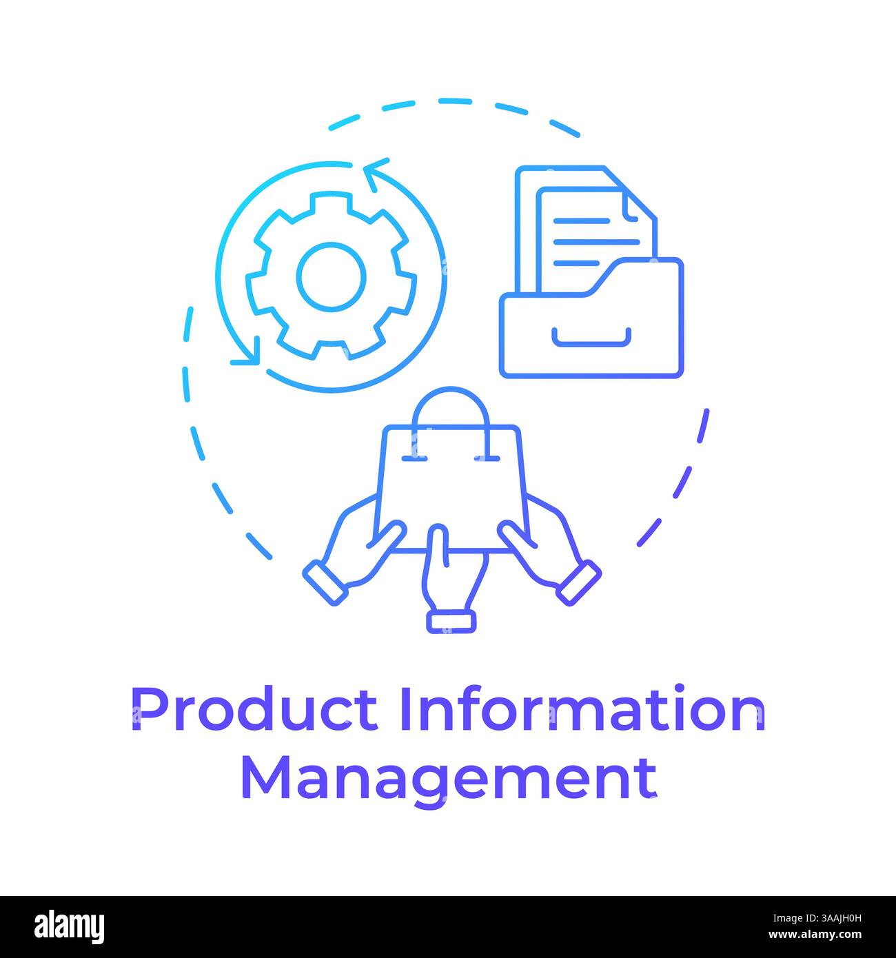 Product information management blue gradient concept icon Stock Vector Image & Art - Alamy
