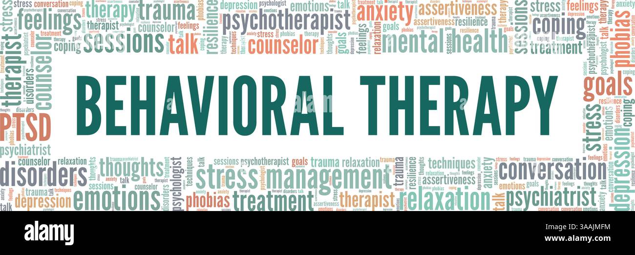 Cognitive Behavioral Therapy conceptual vector illustration word cloud ...