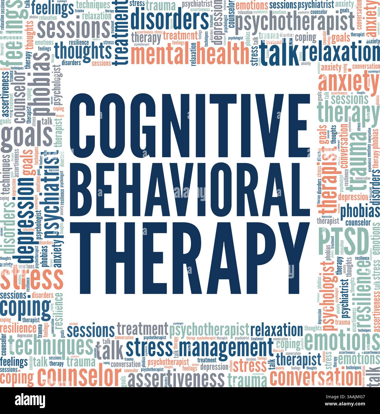 Cognitive Behavioral Therapy conceptual vector illustration word cloud ...
