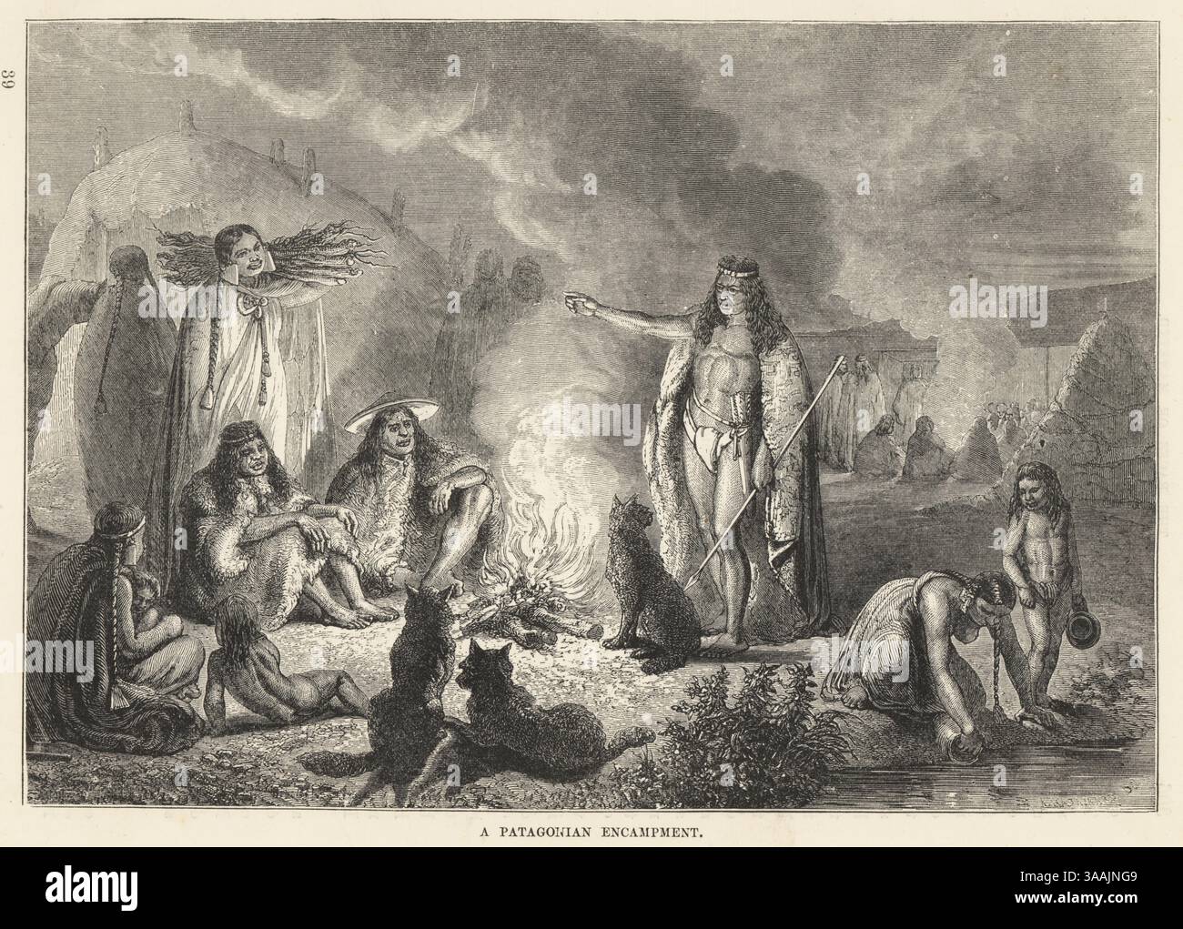 Native Americans of Paraguay, perhaps Guarani or Tupi people, at a ...