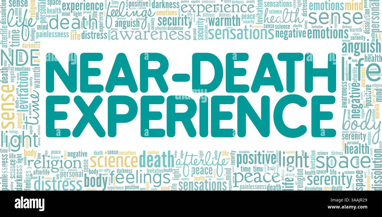 NDE - Near Death Experience conceptual vector illustration word cloud ...