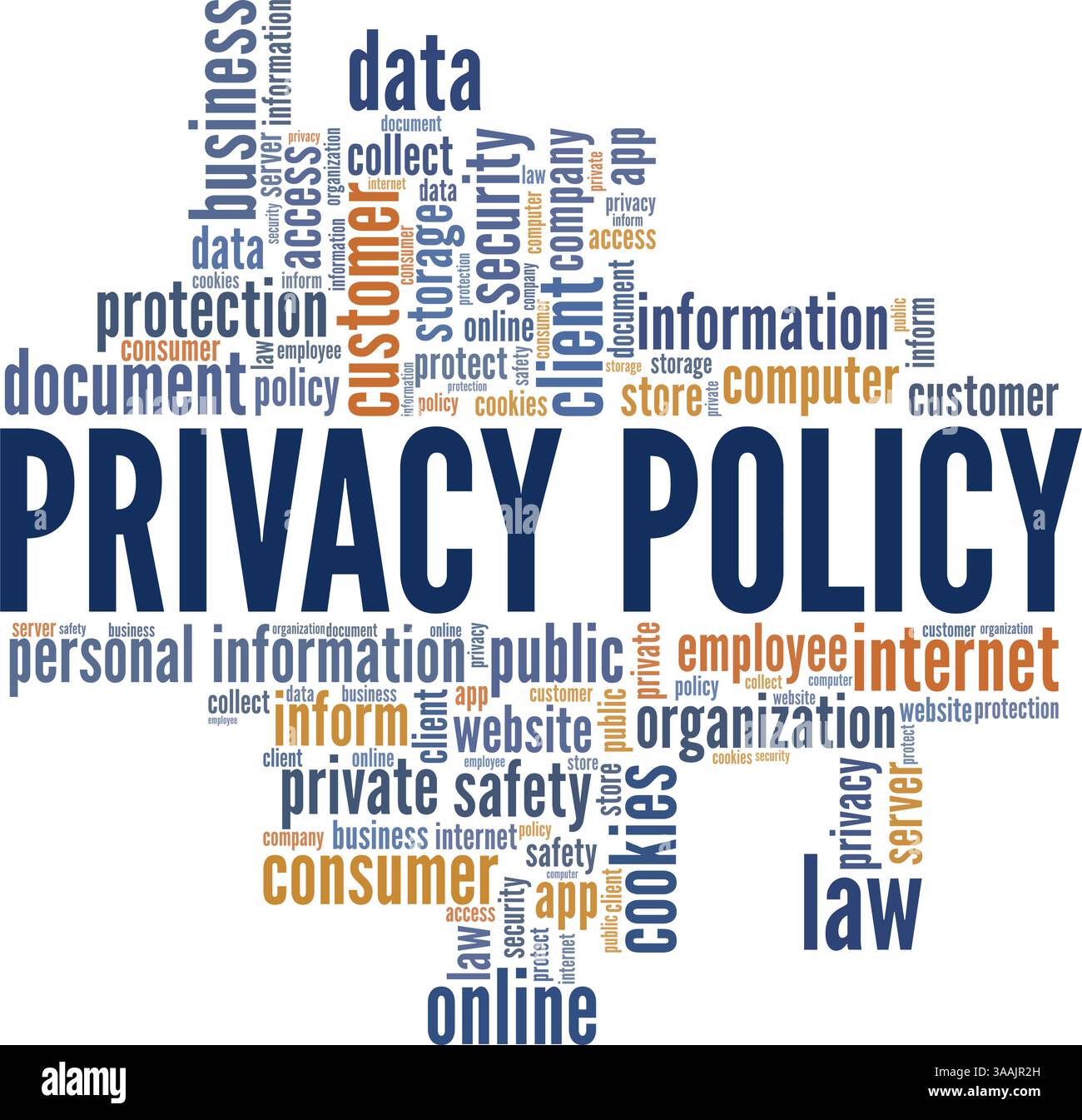 Privacy Policy conceptual vector illustration word cloud isolated on ...
