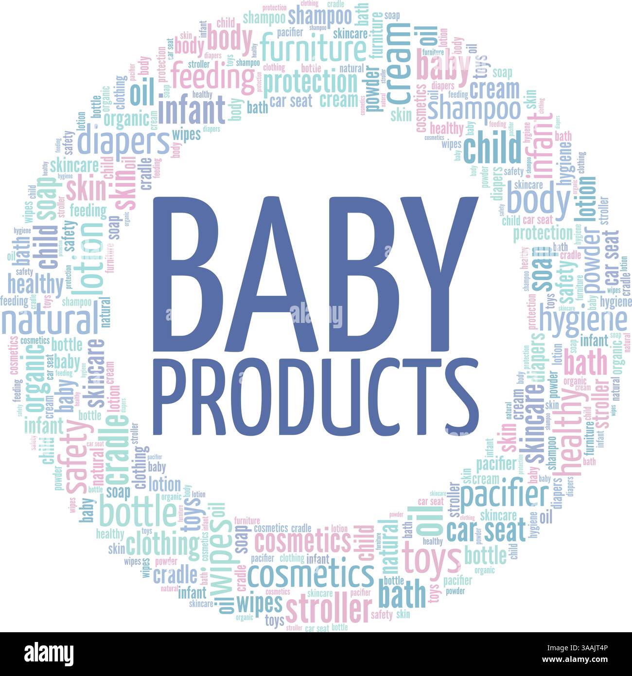 Baby Products conceptual vector illustration word cloud isolated on ...