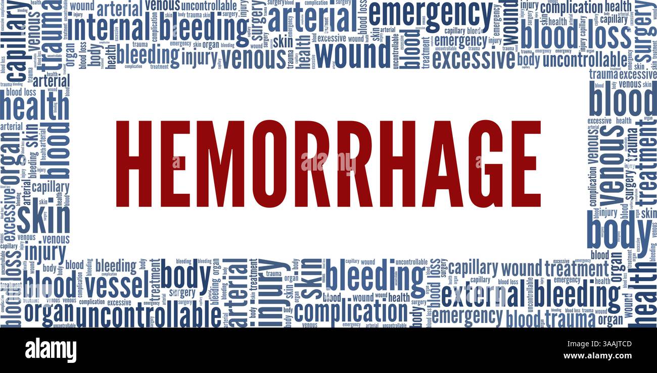 Hemorrhage - loss of blood conceptual vector illustration word cloud ...