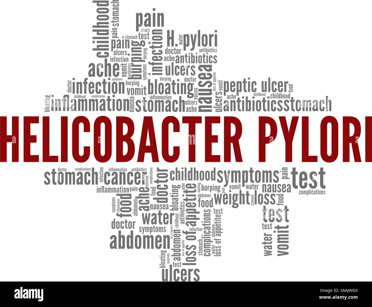 Helicobacter Pylori - H. Pylori conceptual vector illustration word ...