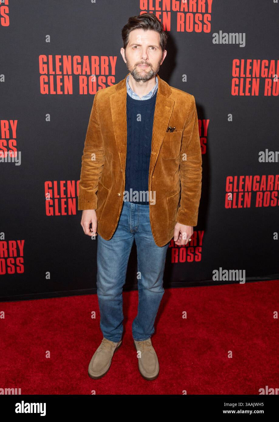 New York, NY, March 31, 2025: Adam Scott attends opening night of ...