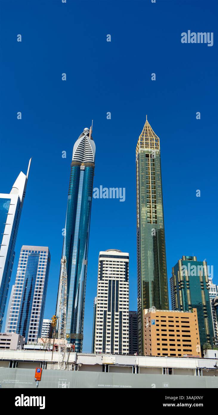 Skyscrapers and high-rise buildings in Dubai, United Arab Emirates ...