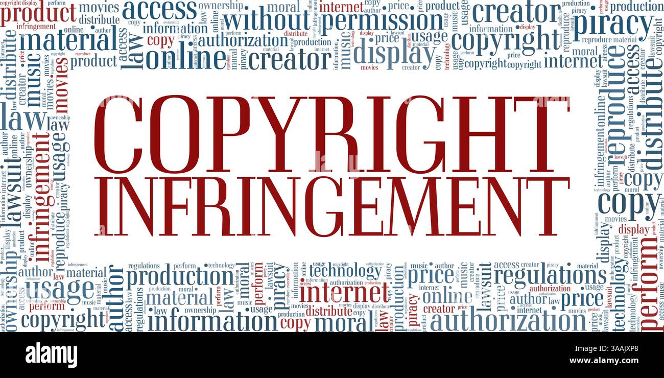 Copyright Infringement conceptual vector illustration word cloud ...
