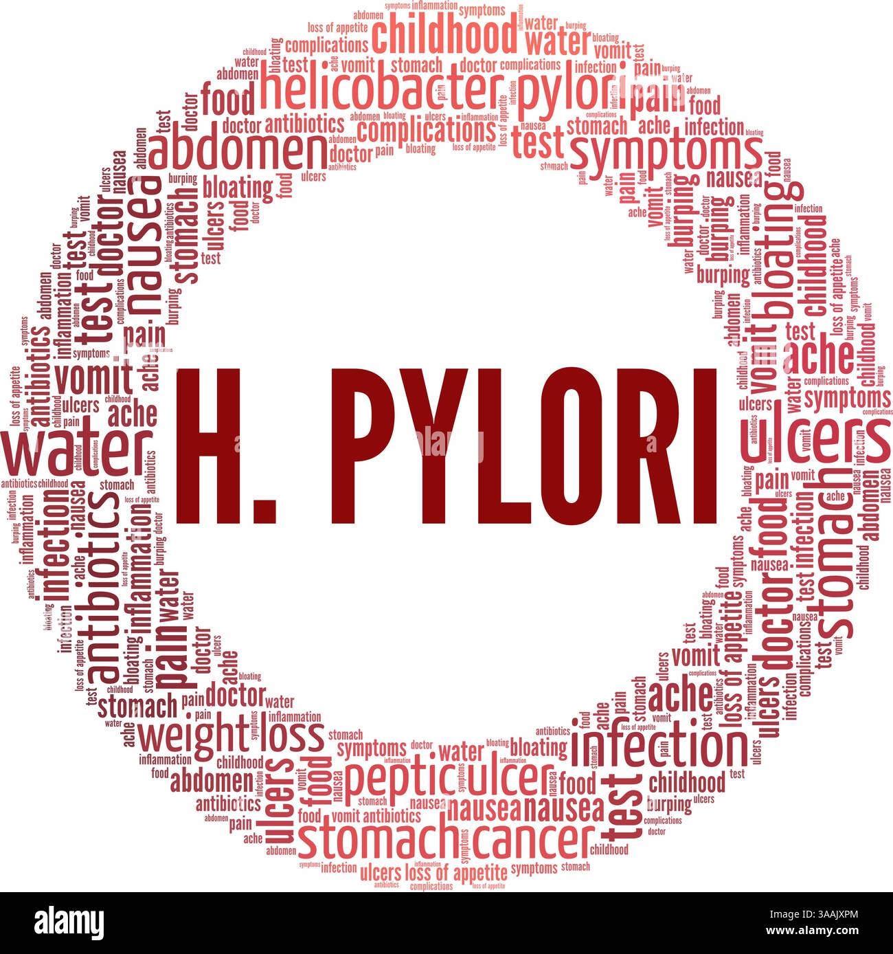 Helicobacter Pylori - H. Pylori conceptual vector illustration word ...