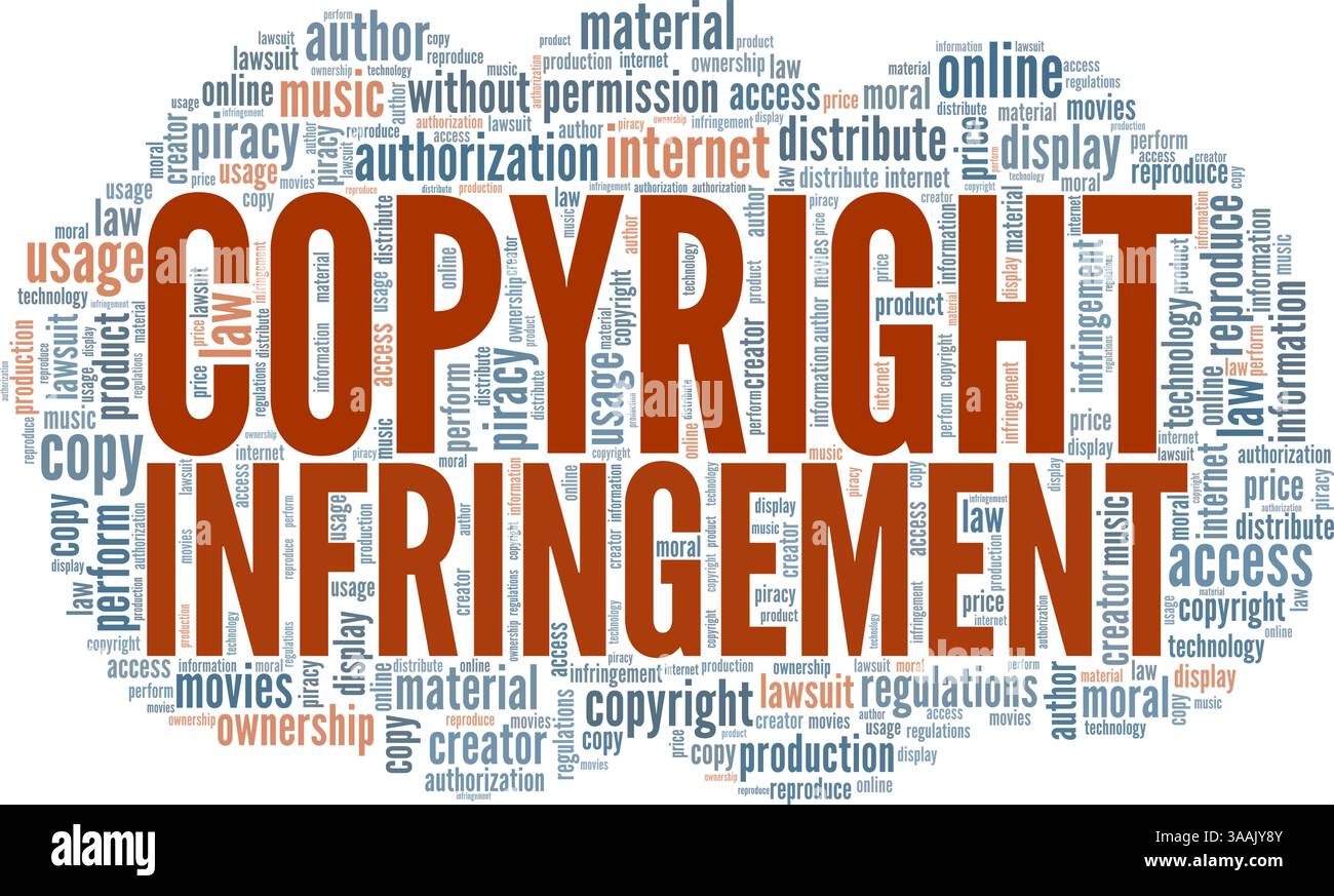 Copyright Infringement conceptual vector illustration word cloud ...