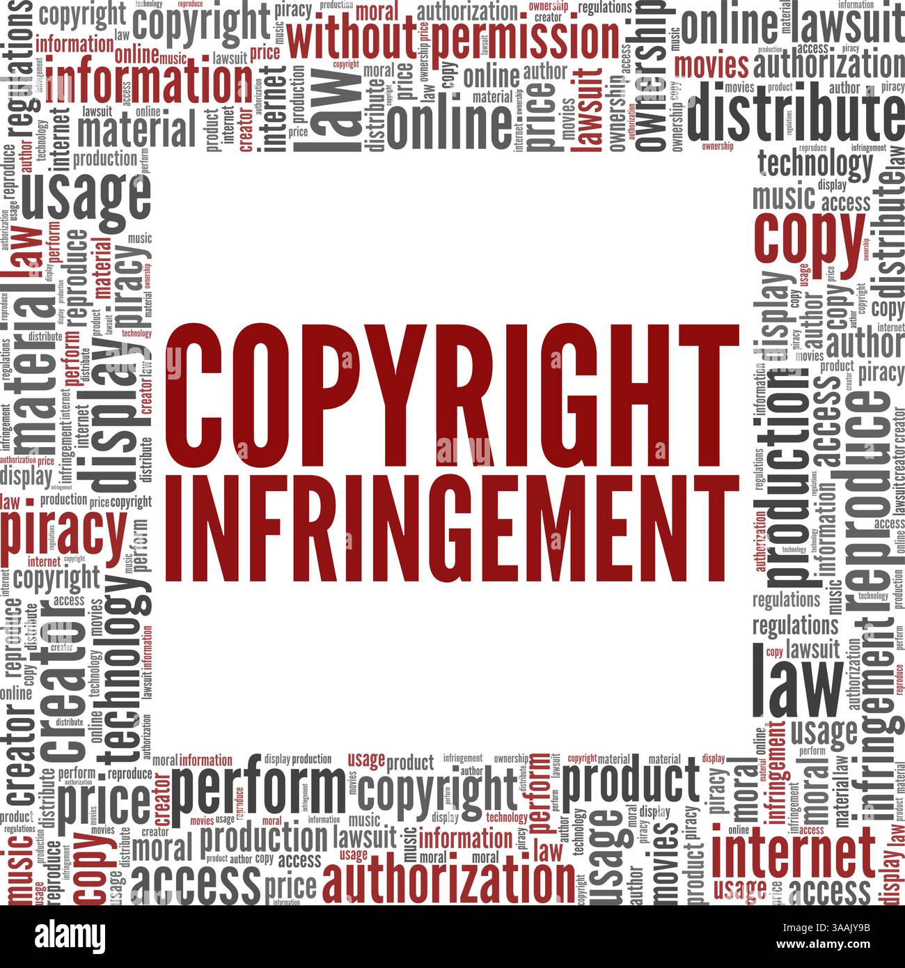 Copyright Infringement conceptual vector illustration word cloud ...