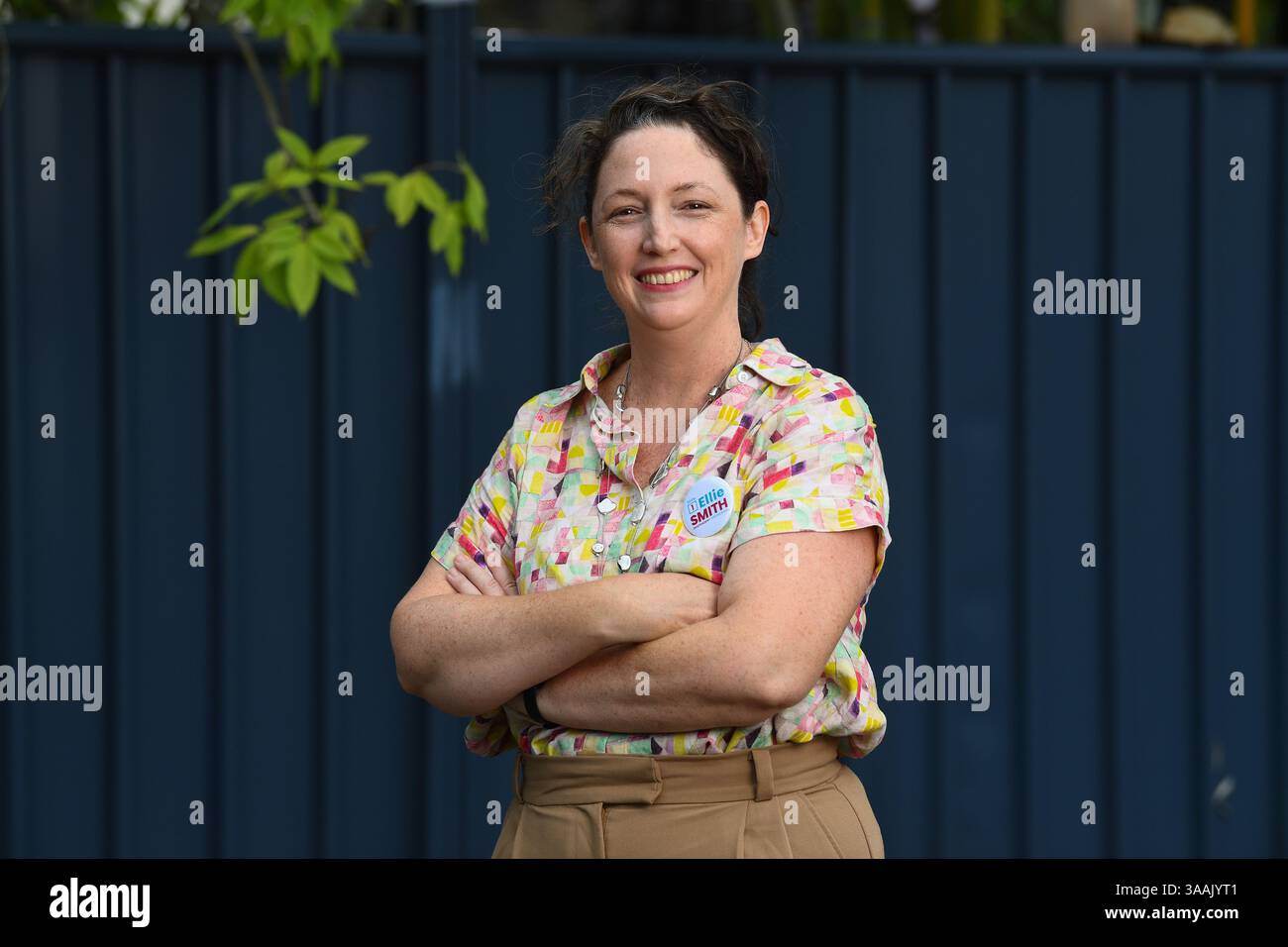 Ellie Smith poses for a photo as she campaigns in the electorate of ...