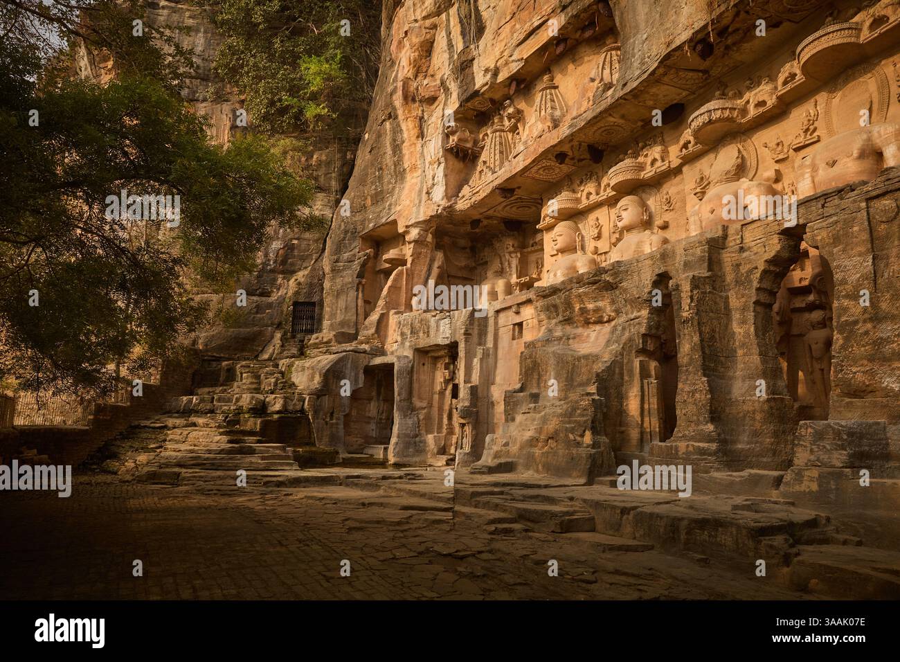 Gopachal rock cut digambar hi-res stock photography and images - Alamy