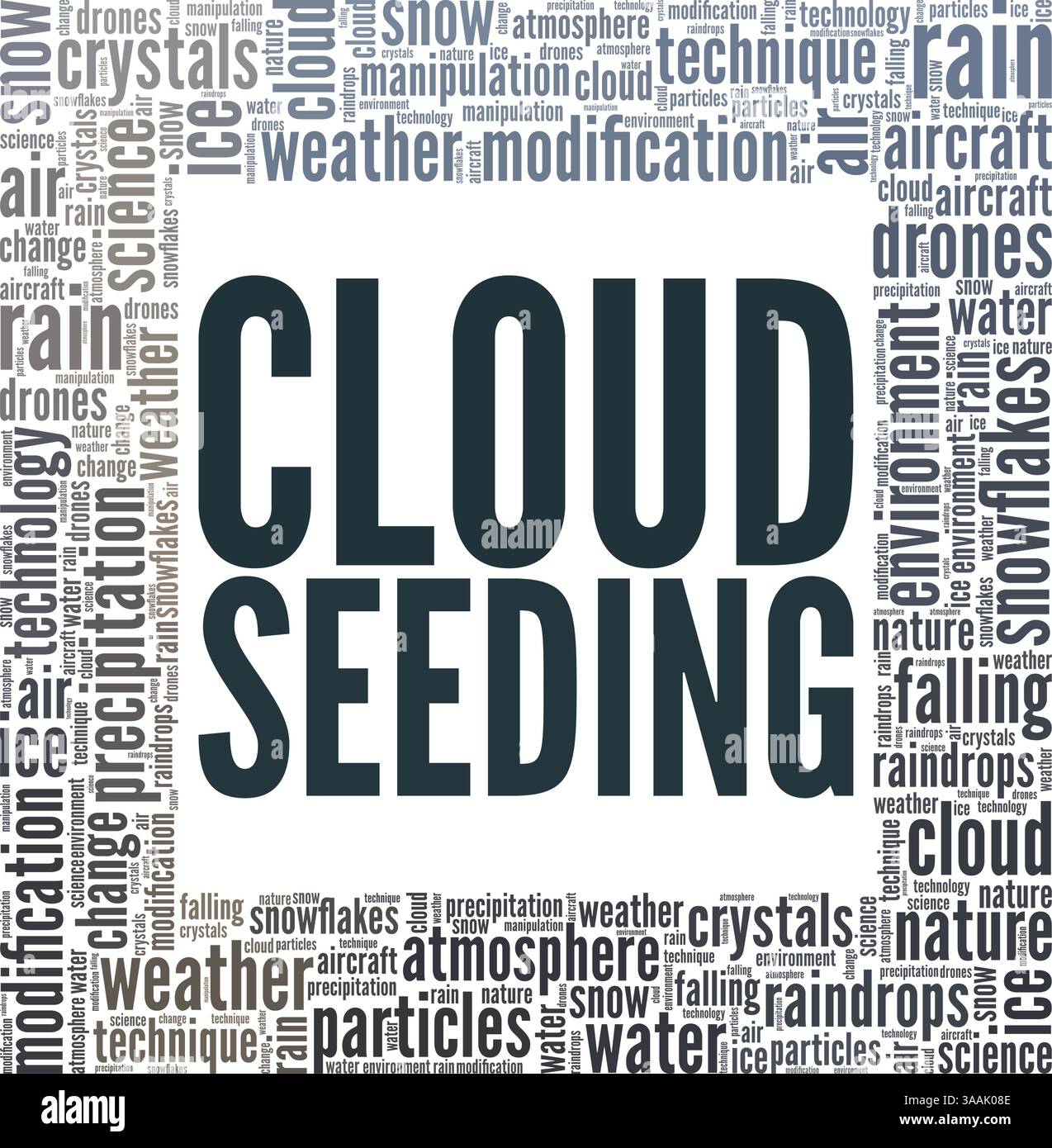 Cloud Seeding conceptual vector illustration word cloud isolated on ...