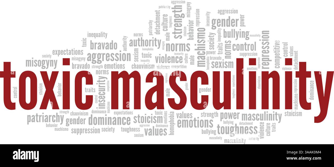 Toxic Masculinity word cloud conceptual design isolated on white background Stock Vector Image ...