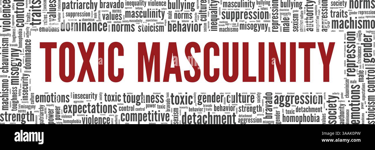 Toxic Masculinity word cloud conceptual design isolated on white background Stock Vector Image ...
