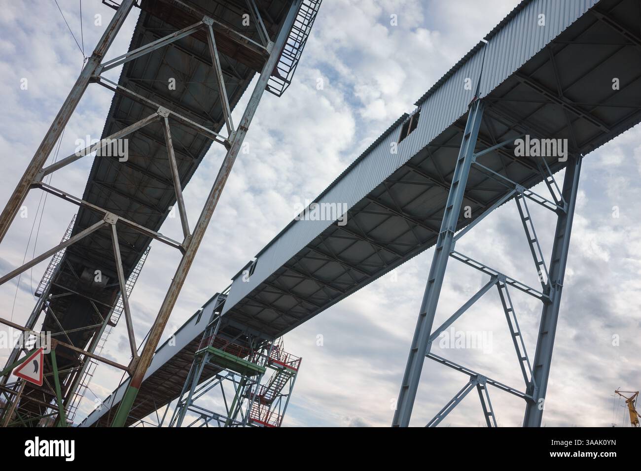 Plant of a large coal factory, structure and architectural details ...