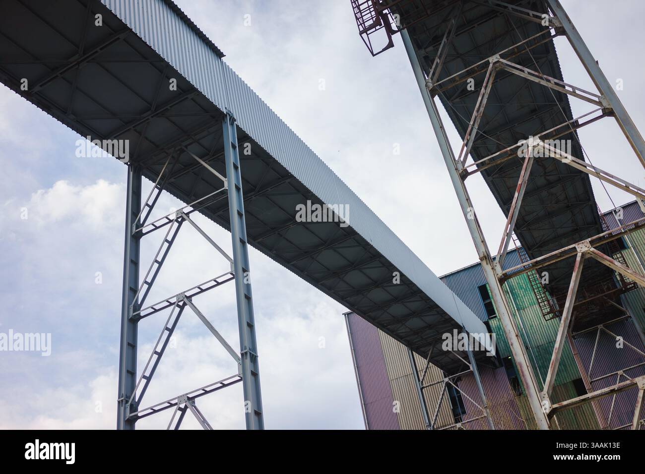 Plant of a large coal factory, structure and architectural details ...