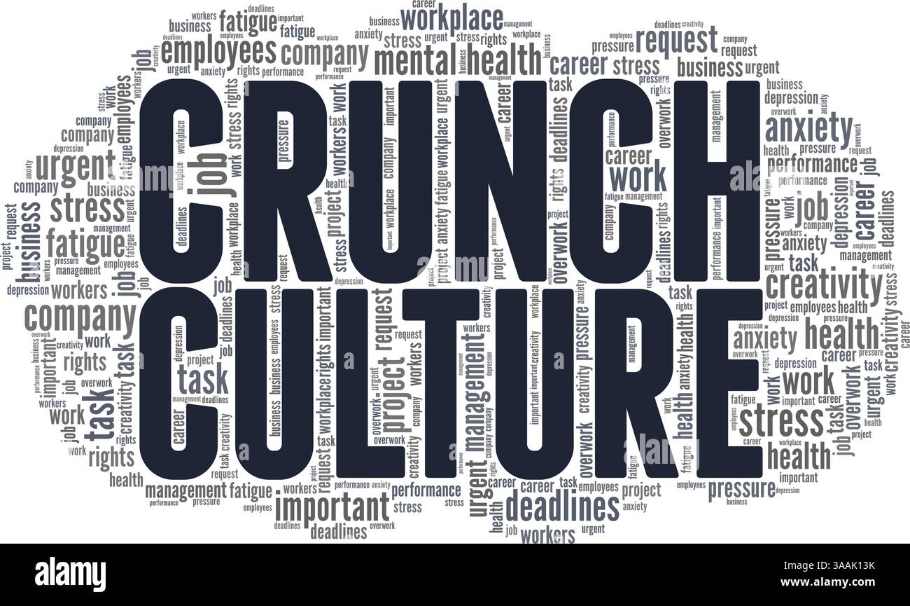 Crunch Culture conceptual vector illustration word cloud isolated on ...