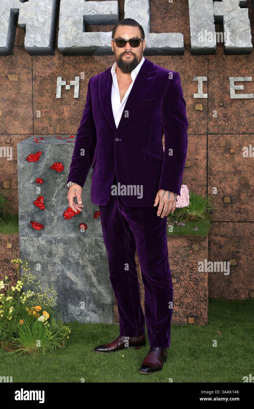 Jason Momoa attends the World Premiere of A Minecraft Movie at the ...