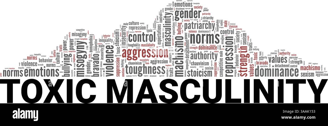 Toxic Masculinity word cloud conceptual design isolated on white background Stock Vector Image ...
