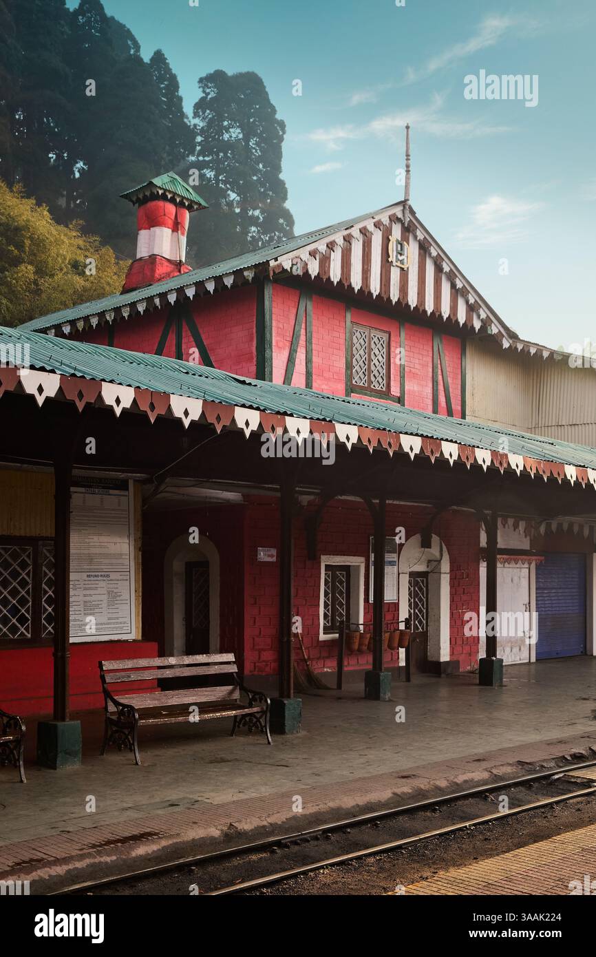 Train station in Ghoom near Darjeeling, India Stock Photo - Alamy