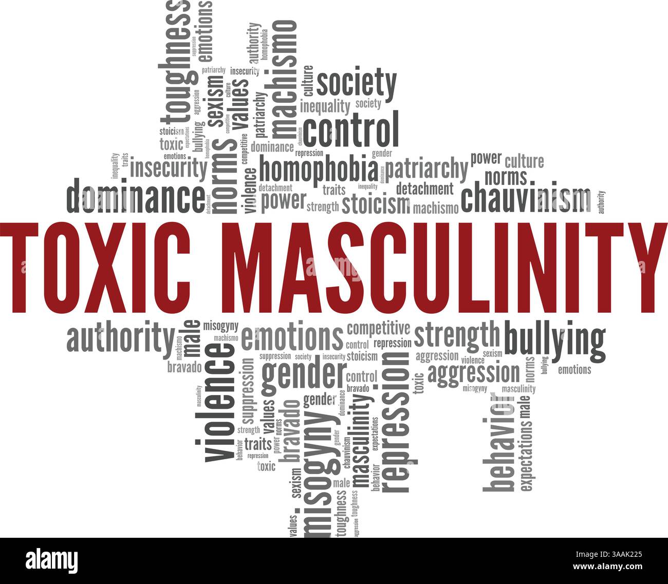 Toxic Masculinity word cloud conceptual design isolated on white background Stock Vector Image ...