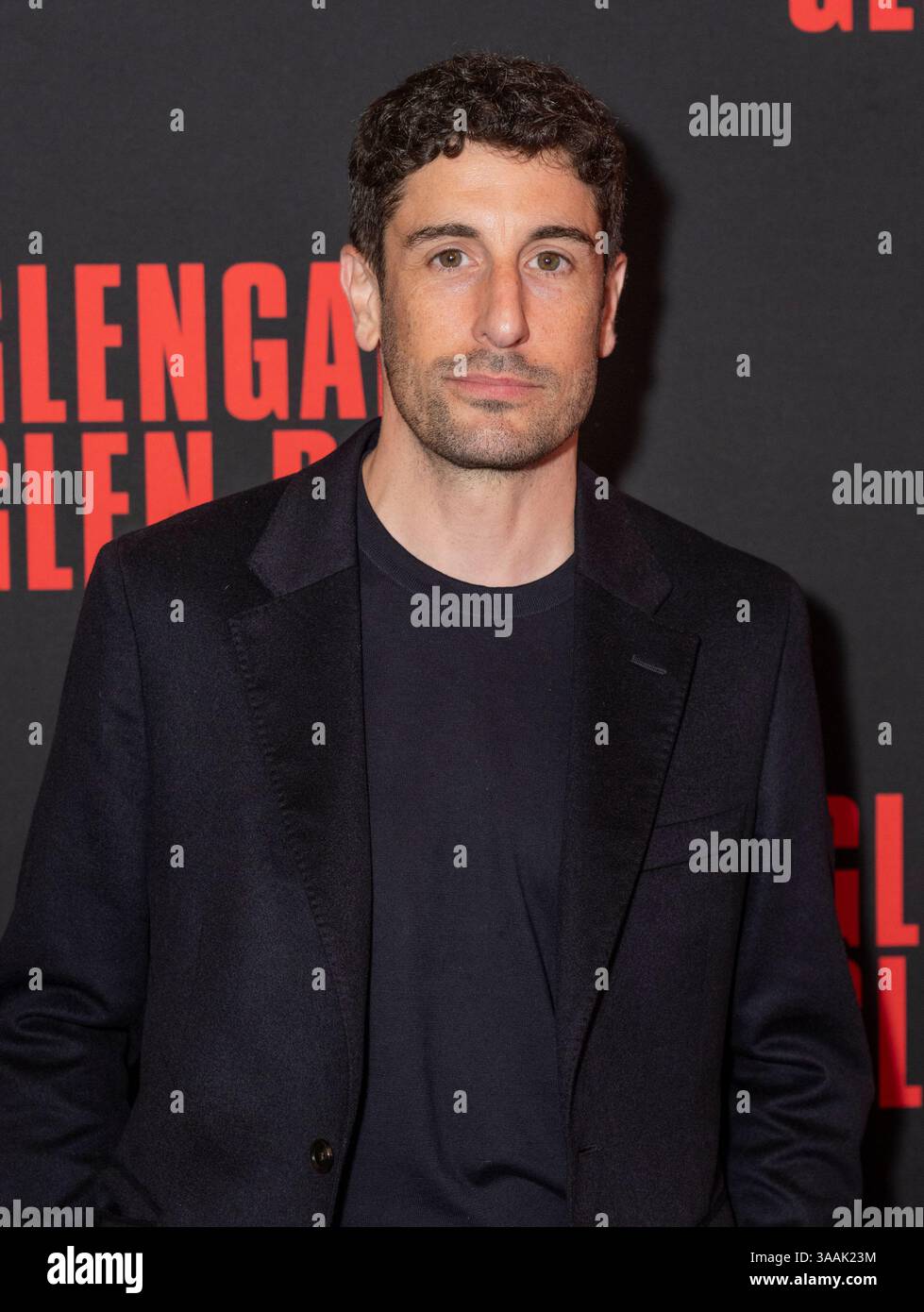New York, USA. 31st Mar, 2025. Jason Biggs attends opening night of Broadway Revival 'Glengarry ...