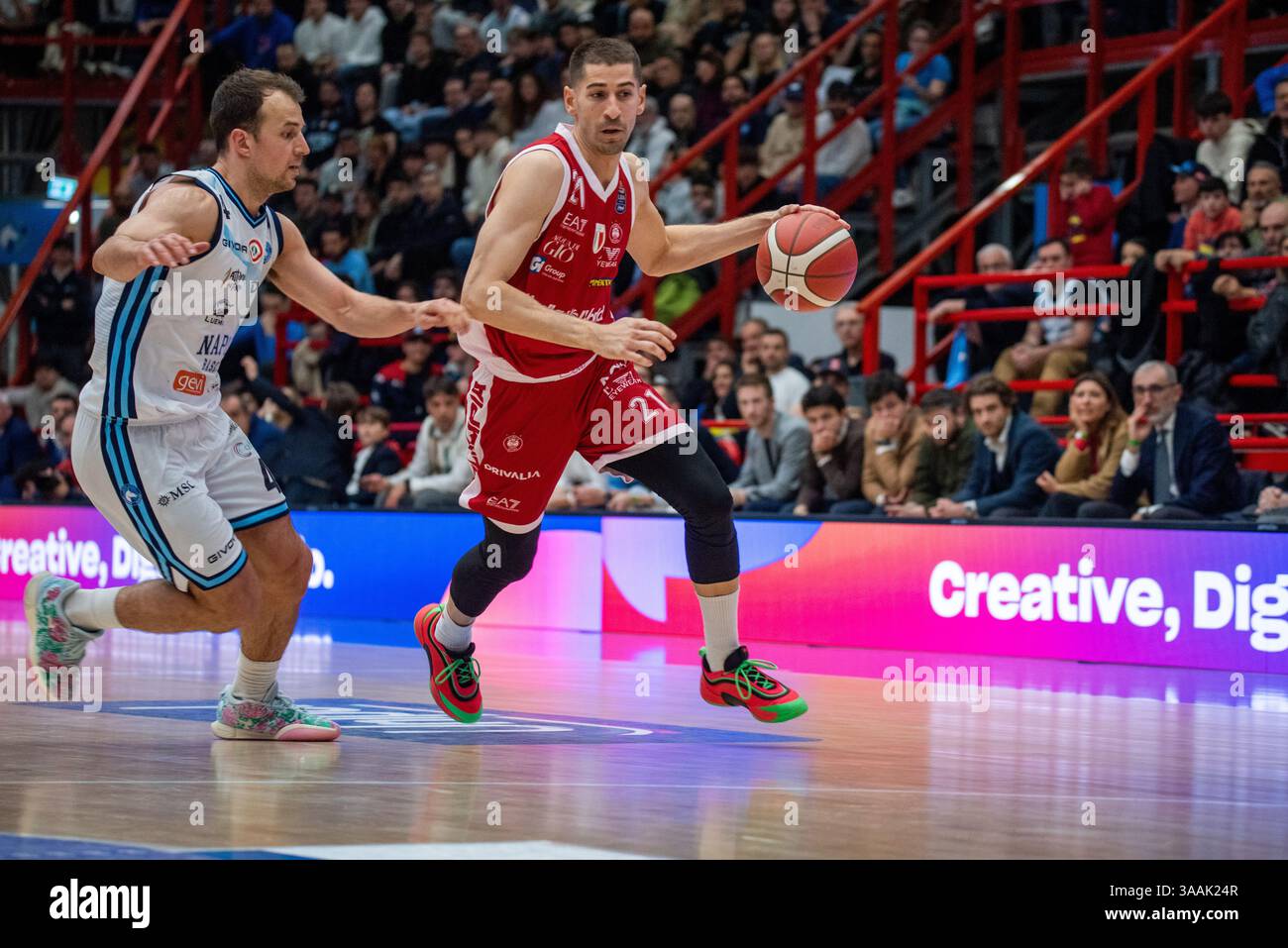 Naples, Italy. 01st Apr, 2025. PALABARBUTO, NAPLES, ITALY- 31 MARCH 2025: Diego Flaccadori ...