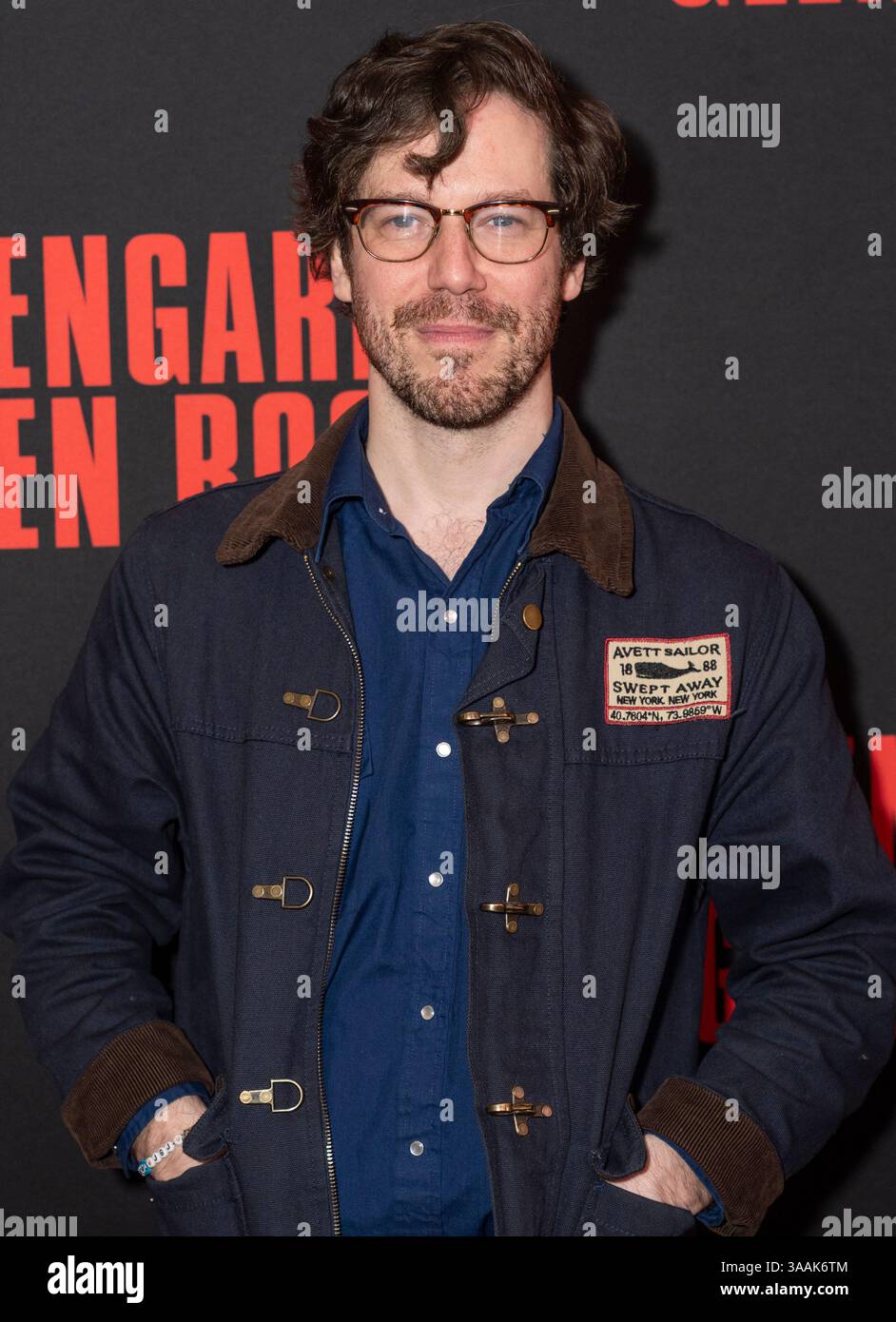 New York, NY, March 31, 2025: John Gallagher Jr. attends opening night ...