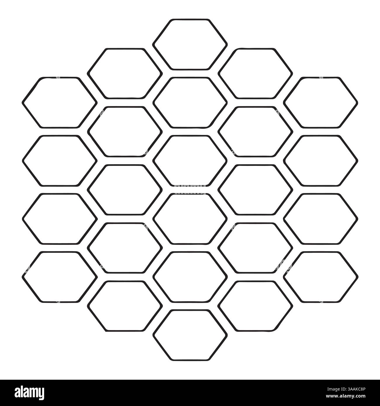 Stock illustration 3d hexagon honeycomb hi-res stock photography and ...