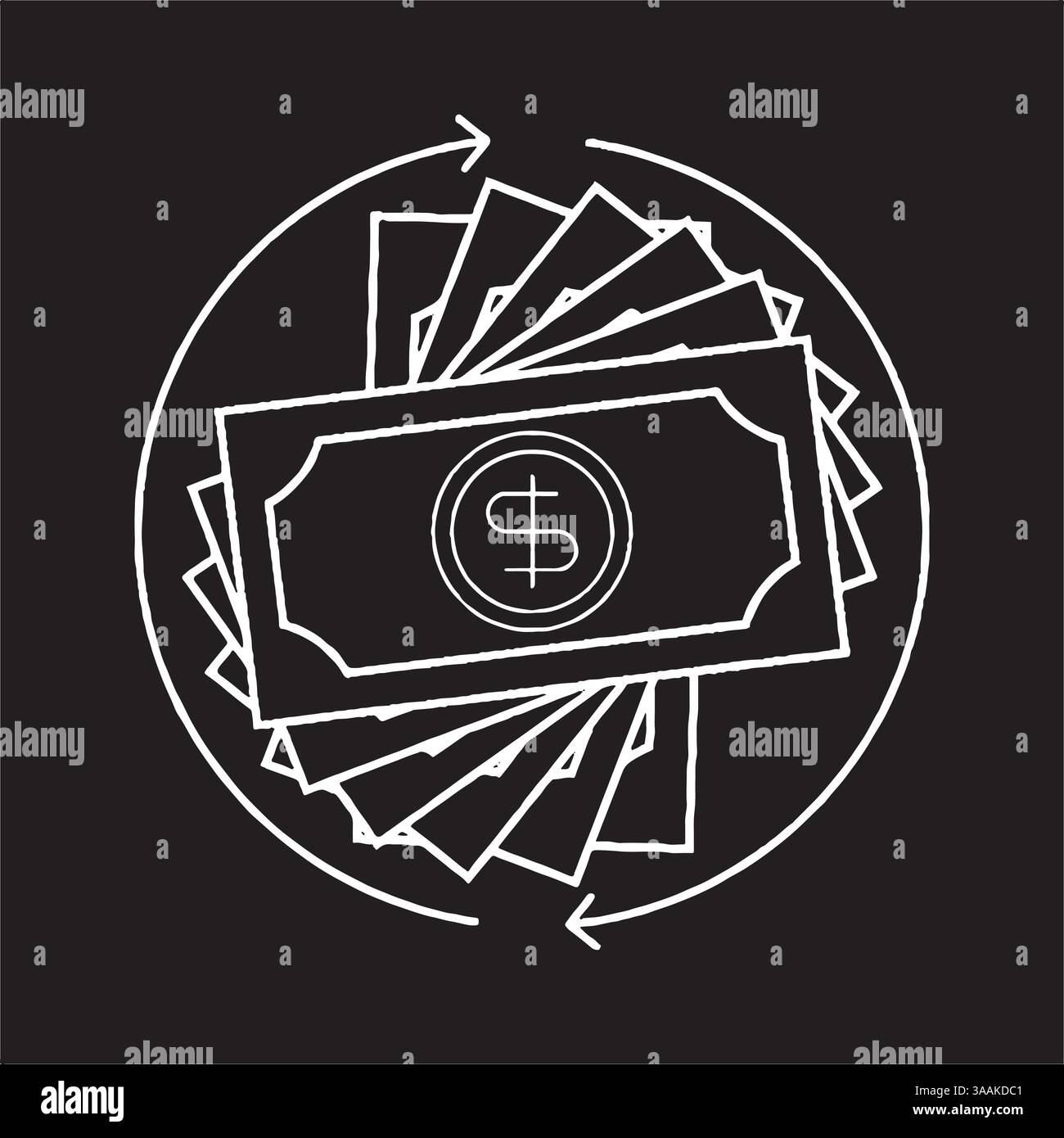 Chalkboard drawing concept money Stock Vector Images - Alamy