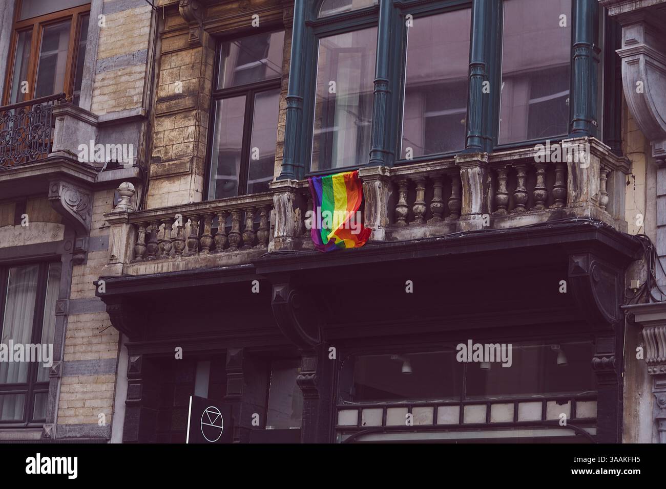 LGBTQ pride flag symbol of diversity and inclusion. Rainbow Flag Waving ...
