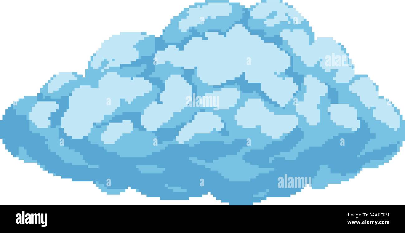 Cloud pixel art. Graphic element for video games in retro style. 16-bit ...