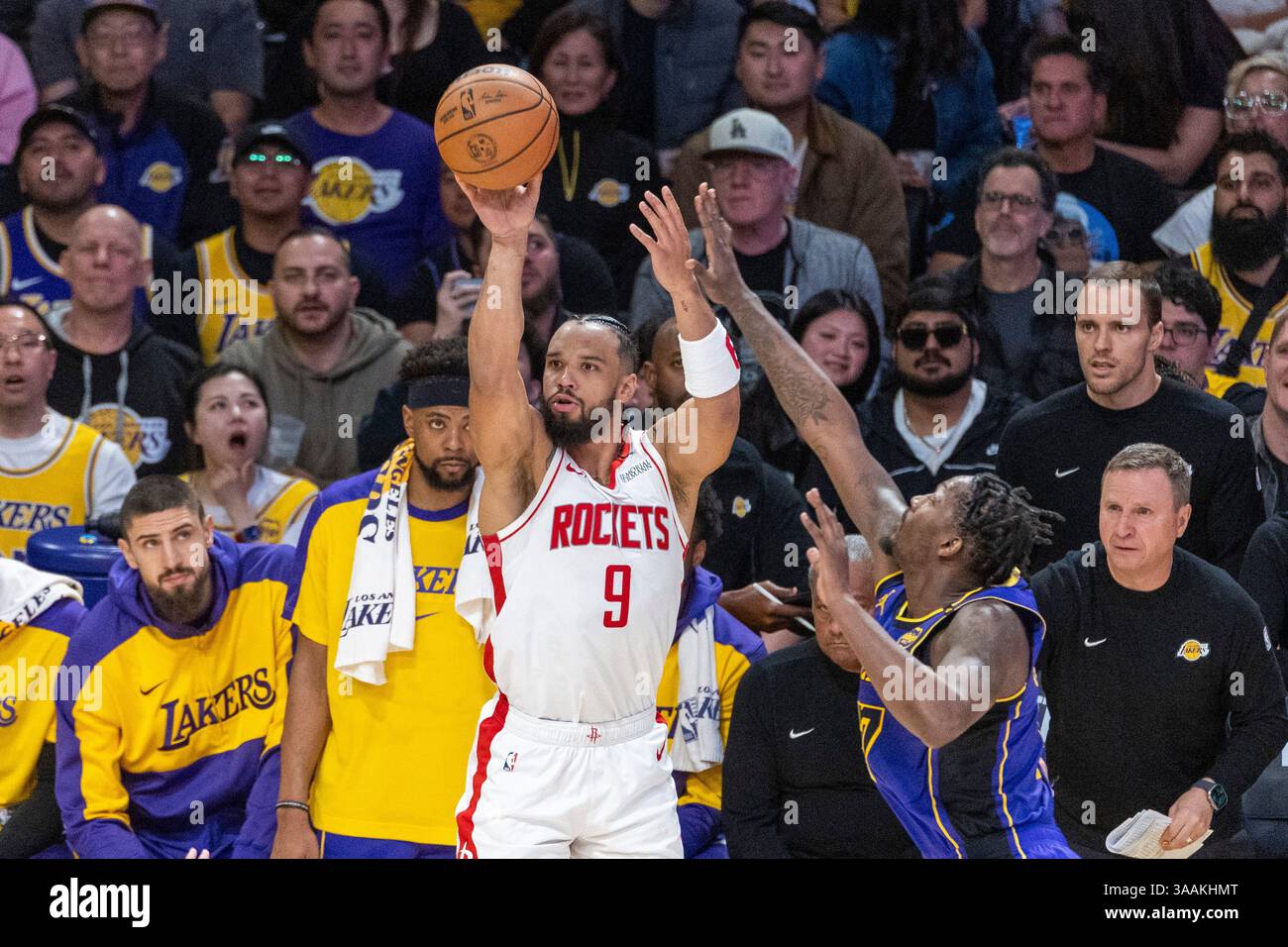 Los Angeles, United States. 31st Mar, 2025. Houston Rockets' Dillon ...